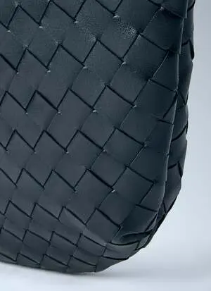 Bottega Veneta Intrecciato Leather Crossbody Bag - Black