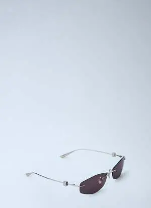 Balenciaga Nano D-frame Sunglasses - Silver