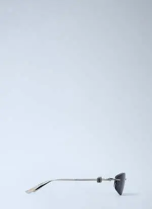 Balenciaga Nano D-frame Sunglasses - Silver