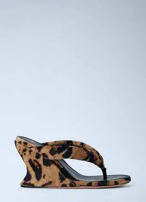 Balenciaga Gaeta Wedge Thong Sandals - Brown
