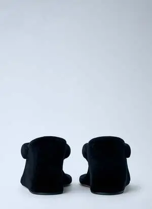 Balenciaga Gaeta Wedge Thong Sandals - Black
