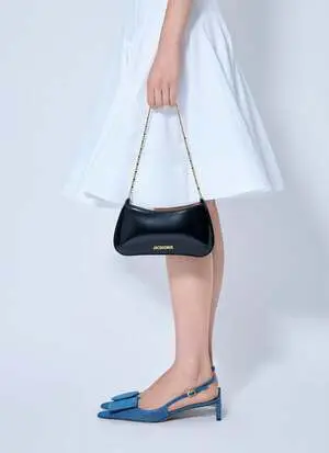 Jacquemus Le Petit Bisou Chaîne Shoulder Bag - Black
