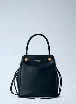 Prada Carry Mini Leather Handbag - Black