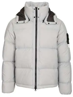 Stone Island Down Jacket In 6.6 Ripstop Nylon Cordura - Gray