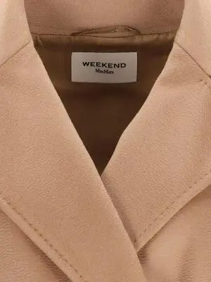 Max Mara Resina Drap Wool Long Coat Double Breast - Cream