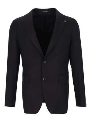Tagliatore Vesuvio Suit In Wool And Silk - Blue