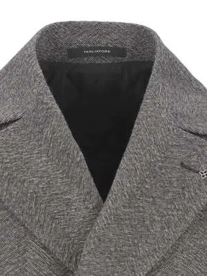 Tagliatore Double-breasted Herringbone Coat