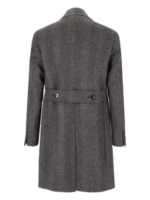 Tagliatore Double-breasted Herringbone Coat