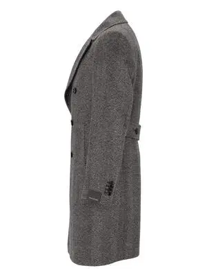 Tagliatore Double-breasted Herringbone Coat