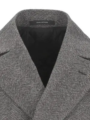 Tagliatore Double-breasted Herringbone Coat