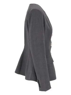 SELF-PORTRAIT Collarless Jacket