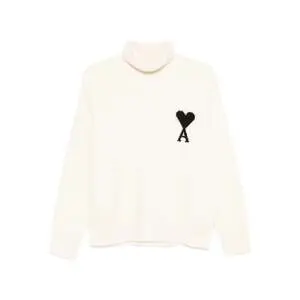 AMI Paris Neutrals Sweaters & Knitwear Jumpers - Cream