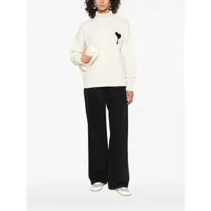 AMI Paris Neutrals Sweaters & Knitwear Jumpers