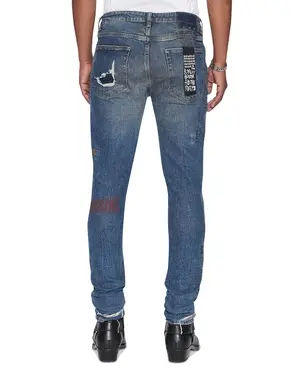 Ksubi Van Winkle Cotton Blend Billy Blue Skool Skinny 33 Jeans