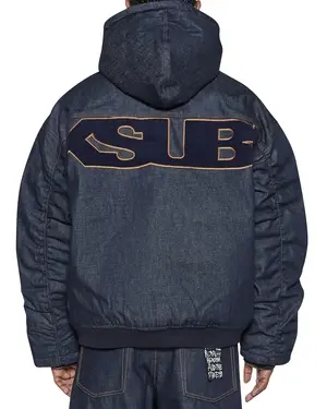 Ksubi Slouchy Drawstring Logo Bomber Jacket