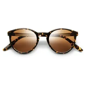 IVI VISION Brooks Round Sunglasses Ambercomb Tortoise - Brown