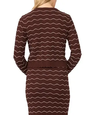 Ted Baker London Sherry Scallop Ripple Cardigan Sweater