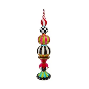 MACKENZIE-CHILDS Confetti Christmas Trophy Finial - Multi