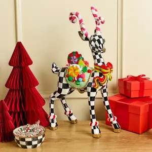MACKENZIE-CHILDS Confetti Christmas Standing Deer Figure