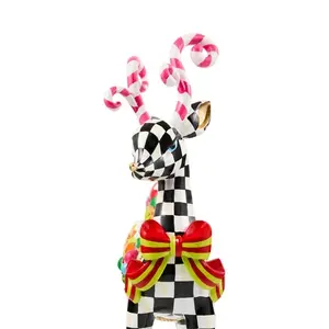 MACKENZIE-CHILDS Confetti Christmas Standing Deer Figure