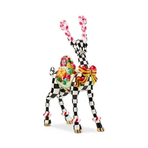 MACKENZIE-CHILDS Confetti Christmas Standing Deer Figure