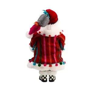 MACKENZIE-CHILDS Confetti Christmas Fabric Santa Figure