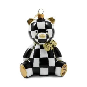 MACKENZIE-CHILDS 2026 Courtly Bear Glass Ornament - Multi