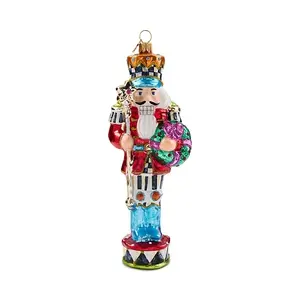 MACKENZIE-CHILDS Confetti Christmas Nutcracker Glass Ornament - Multi