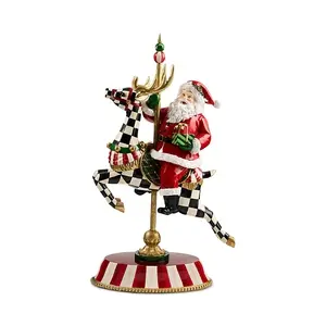 MACKENZIE-CHILDS Carousel Santa Figurine - Multi