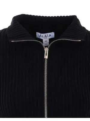 Alaïa Long-sleeved Zip-up Cardigan