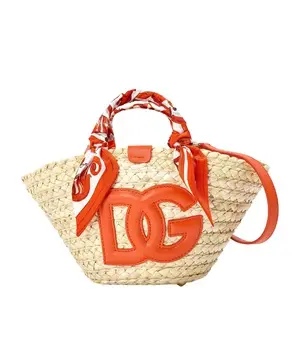 Dolce & Gabbana Straw Tote Handbag With No