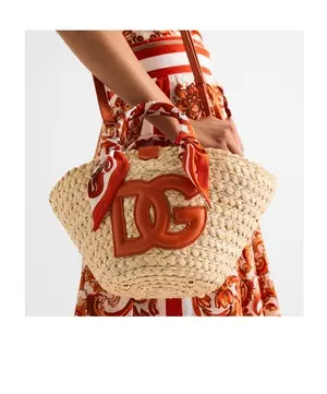 Dolce & Gabbana Straw Tote Handbag With - No