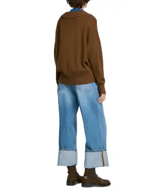Sandro Sloane Wool & Cashmere Layered Sweater