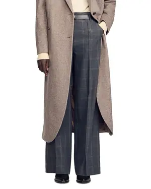 Sandro Colton Belted Straight Leg Pants