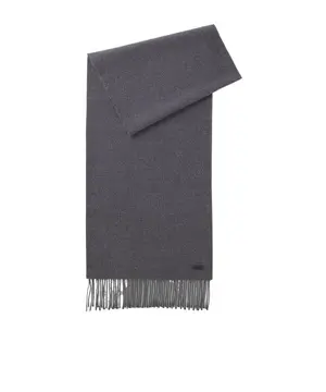 Hugo Boss Solidcolor Fabric Scarf With Fine Tassels