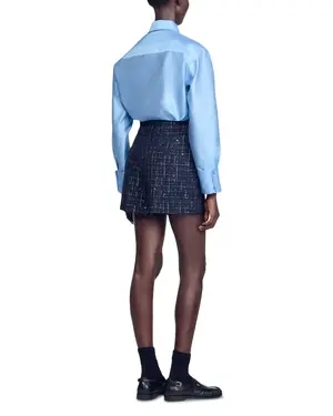 Sandro Oliva Tweed Shorts