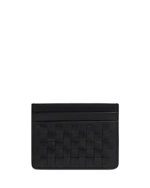 Sandro Braided Leather Card Holder
