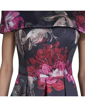 Eliza J Printed Off-the-shoulder Ballgown