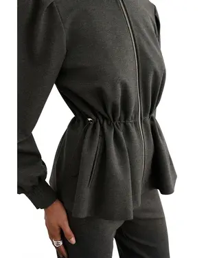 TOCCIN Ida Zip Front Mock Neck Jacket