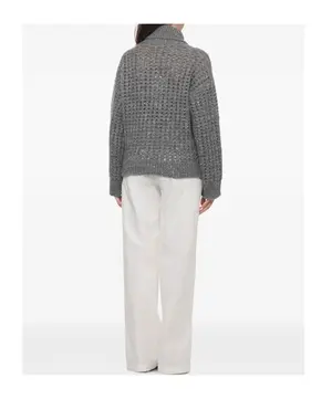 Peserico Fair Isle Zip Knitted Sweater