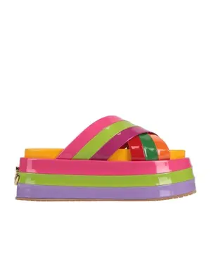Dolce & Gabbana Multi-colored Striped Sandals - Multicolor