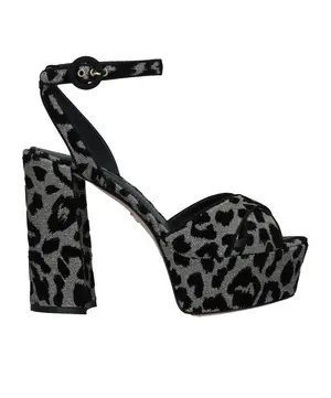 Dolce & Gabbana Leopard-print Velvet Shoes