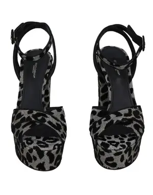 Dolce & Gabbana Leopard-print Velvet Shoes
