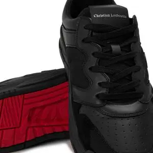 CHRISTIAN LOUBOUTIN Leathermesh Paneled Sneaker
