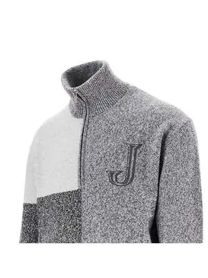 Jacquemus Color Block Half Zip Knitted Sweater - Multi-grey