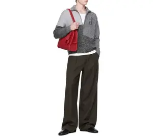 Jacquemus Color Block Half Zip Knitted Sweater - Multi-grey