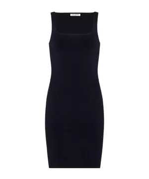 Alaïa Satin Knit Mini Bodycon Dress - Black