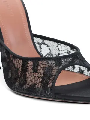 Amina Muaddi Alexa Lace 95 High-heeled Sandals