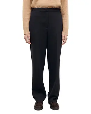 Gerard Darel Mili Midi Rise Straight Leg Pants - Brown