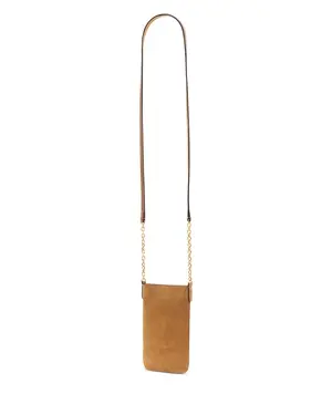 Gerard Darel Charlotte Suede Phone Crossbody - Wheat